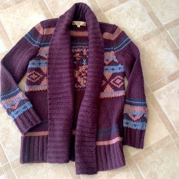 Pink Rose | Sweaters | Pink Rose Open Shawl Collar Cardigan Size Med ...